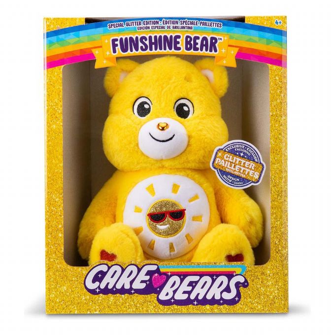 Care Bear Glitter Funshine Bamse 36cm - Care Bears Bamser 22133 Shop - Eurotoys.dk